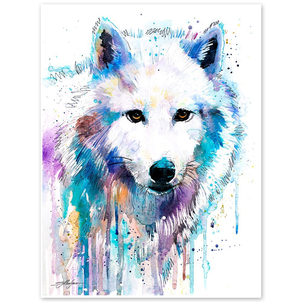 Wolf Painting Watercolor
